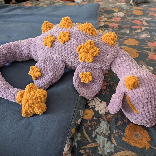 Sleeping Plesiosaur Dragon Crochet Pattern, Amigurumi Crochet Pattern ...