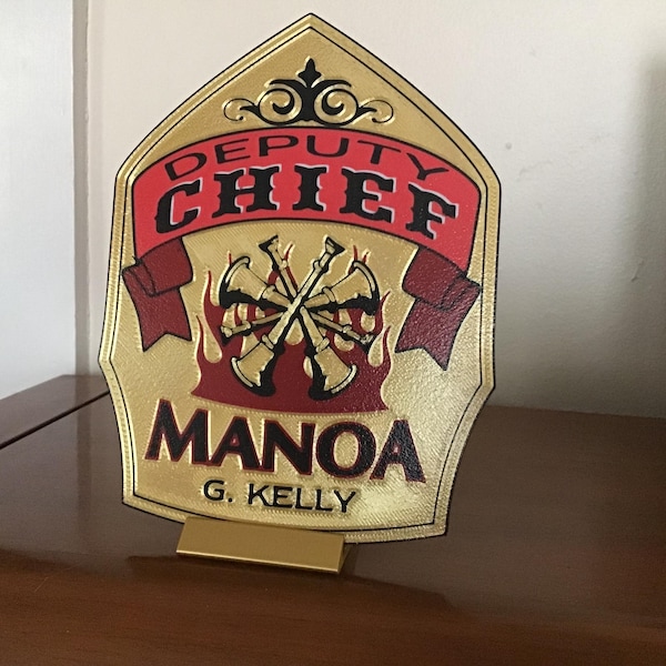 Custom 3d-printed Firefighter Shield Replica – YOUR Shield 3D Printed ...