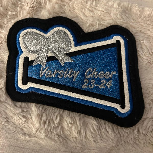 Cheerleading Letterman Jacket Patch | Megaphone Letterman Jacket Patch ...