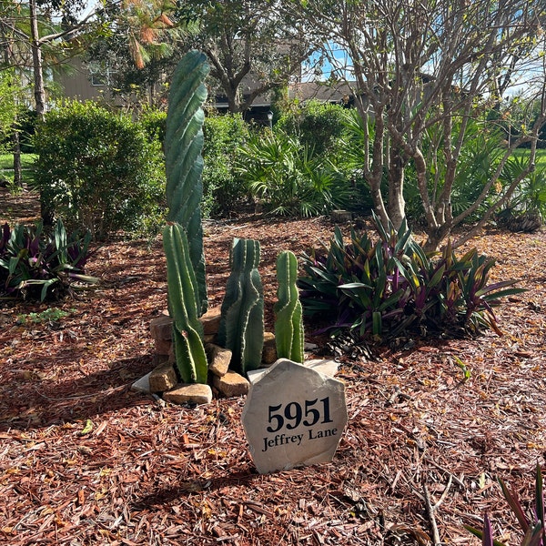 House Address Rock Standard- Engraved Stone - Custom Stone Personalized ...