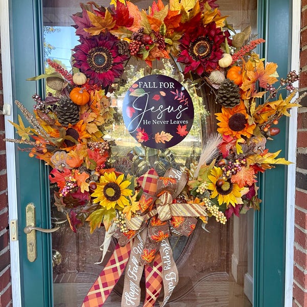 Fall Bow, Happy Fall Y’all Bow, Pumpkin Bow, Leaf Bow, Orange Bow, Fall ...