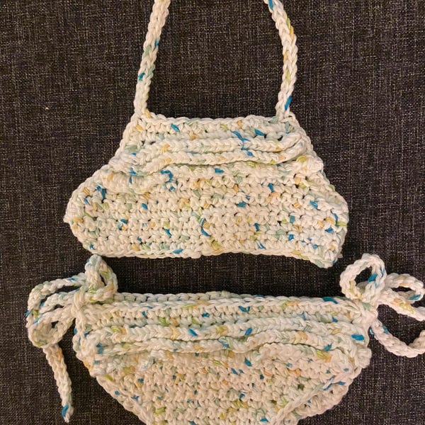Crochet Pattern Stars and Stripes Baby Bikini 6-12 Months Easy Beginner ...