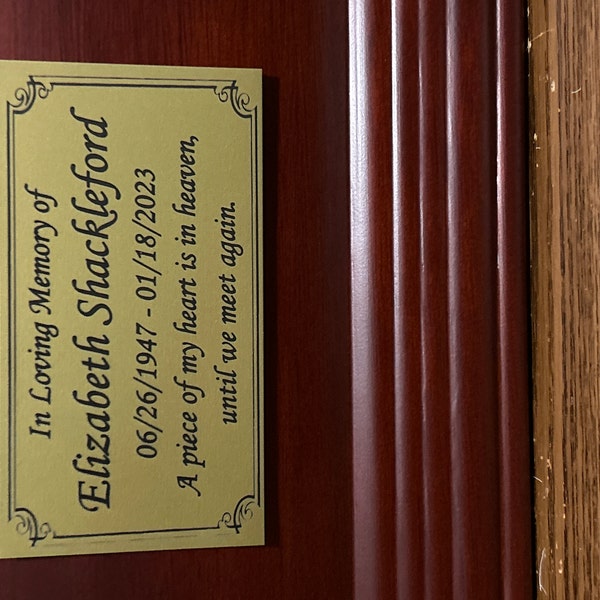 Personalized Engraved Plate, Gold Name Plate, Plaque, Custom Engraving ...