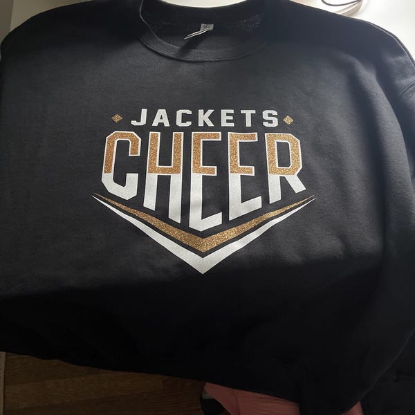 Glitter Cheer Crewneck Sweatshirt | Glitter Cheer Sweatshirt | Youth or ...
