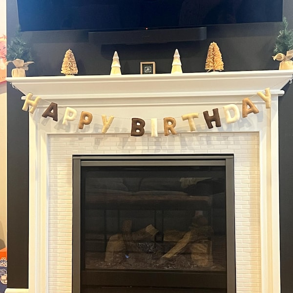 Happy Birthday Banner, Felt Birthday Banner, Reusable Birthday Banner ...