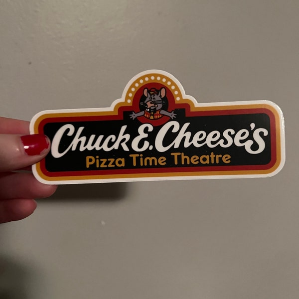 CHUCK E CHEESE Pizza Sticker - Vinyl Weatherproof - 80's 1980's Fast ...