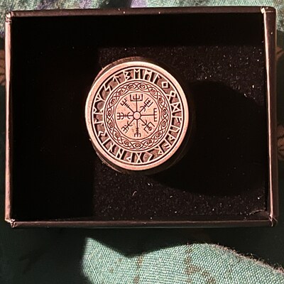 925 Silver Vegvisir Ring With Ravens on the Sides, Viking Ring, Viking ...