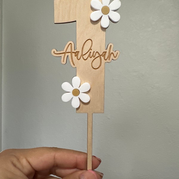 Daisy Cake Topper Flower | Daisy Birthday Party Decor, Custom ...
