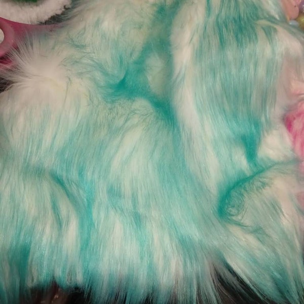 Emerald Green Luxury Faux Fur Animal Cosplay Tail, 20 or 30 Inches Rave ...
