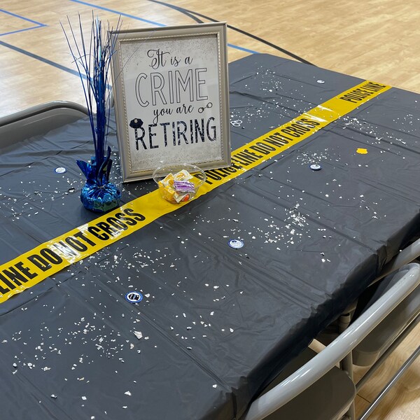 It is A Crime You Are Retiring Police Party Printable | Officer ...