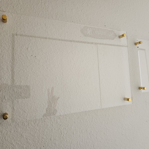 Blank Acrylic Dry Erase Writing Board With Standoffs || Wall Calendar ...