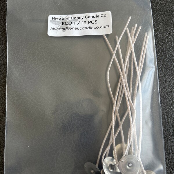 CDN Candle Wicks | Stabilio KST| 6" Long, Pretabbed, Prewaxed | Bulk 12 ...