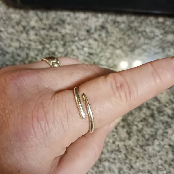 Silver Crochet Hook Ring - Etsy