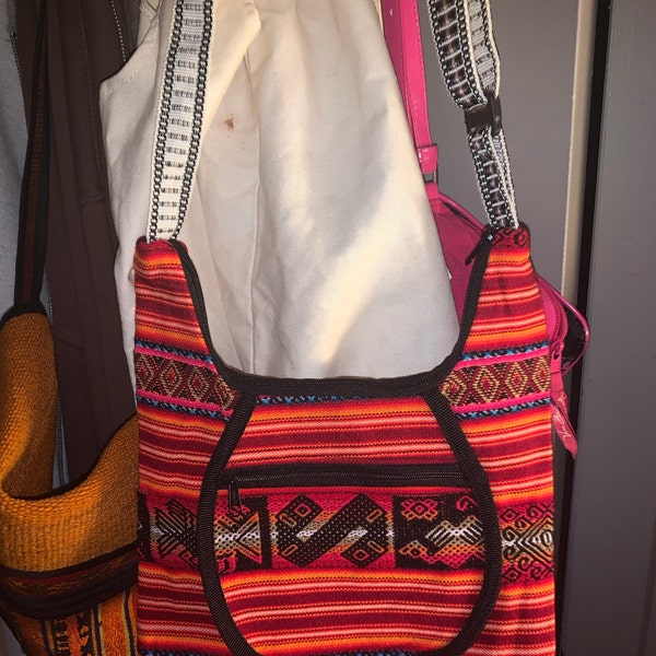 Coin Purse Made From Peruvian Manta & Leather Little Purse - Etsy Australia