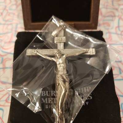 Personalized Silver Jesus Cross Necklace, Handmade Crucifixion of Jesus ...