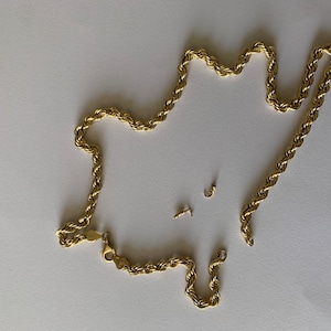 10K Gold Rope Chain Gold Rope Chain Necklace 2mm 2.2mm 2.6mm - Etsy