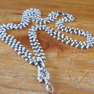 Multi Crystal Bead Thick Rosary Chain. Beaded Chain. Rope Chain ...