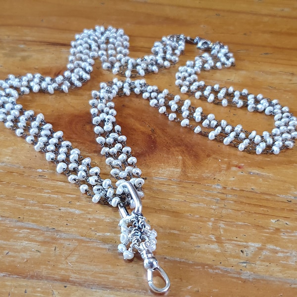 Multi Crystal Bead Thick Rosary Chain. Beaded Chain. Rope Chain ...
