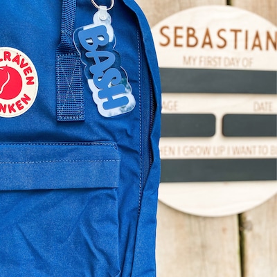 Kids Backpack Name Tags Back to School, Personalized Keychain, Backpack ...