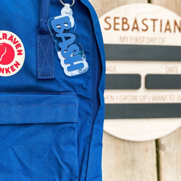 Kids Backpack Name Tags - Back to School, Personalized Keychain ...