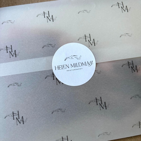 Personalized Vellum Wrapping Paper: Logo Print, Business Stationery (A3 ...