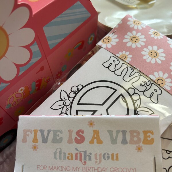 Two Groovy Party Favors, Party Favor Mini Coloring Sheets & Crayons ...