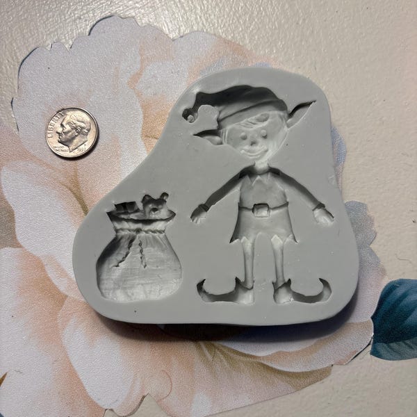 ELF MOLD, Christmas Theme Fondant Mold, Chocolate Mold, Cake Decorating ...