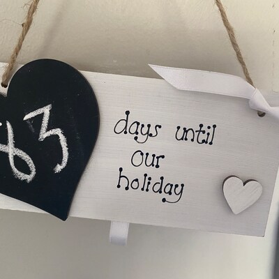 Countdown to Retirement Wooden Sign Chalkboard Plaque Retirement Gift ...