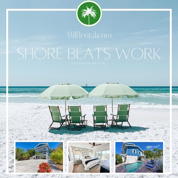 Beach House Welcome Book Template for Canva | Vacation Rental Info Book ...