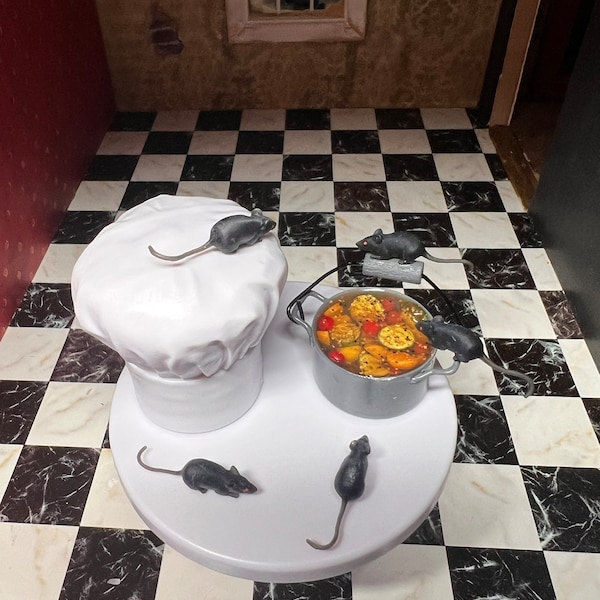Miniature Rats - 1:12 Scale Miniature Size for Horror Diorama ...