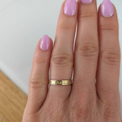 14k Real Solid Gold Diamond X Ring, Criss Cross Ring, Cross Thumb Ring ...