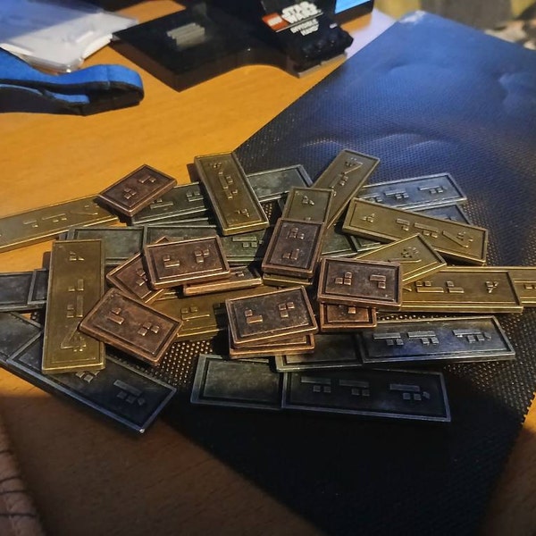 40x Dragon Coins in 3 Different Colors, Metal Token Upgrade for Board ...