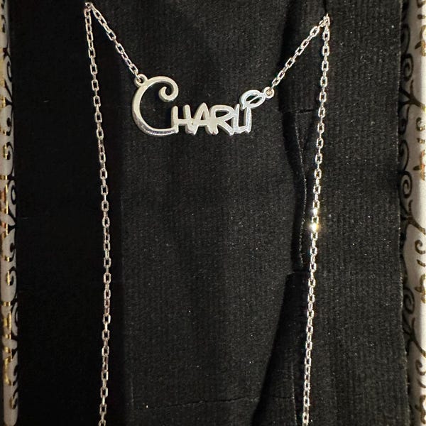 Personalized Disney Font Necklace, Disney Font Name Necklace,customized ...