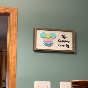 Interchangeable family Mickey sign | Etsy