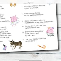 Storybook Baby Shower Games, Storybook Quiz Printable, Name That ...