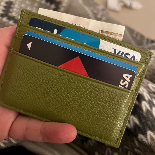 Slim Fine Leather Card Holder, Our Complete Range of Colours, Real ...