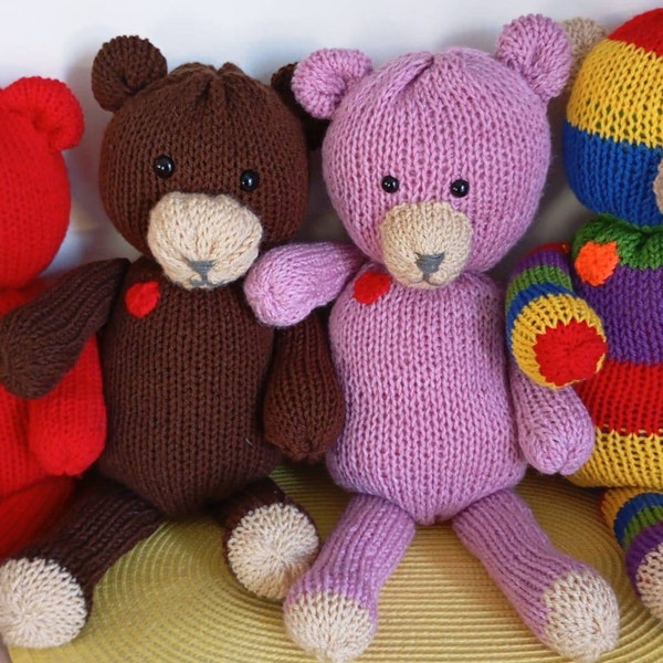Teddy Bear - Circular Knitting Machine Pdf Pattern - Sentro Addi ...