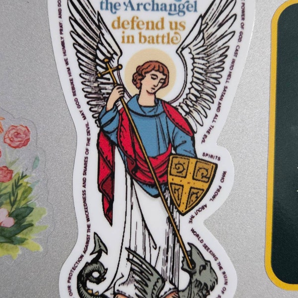 St. Michael the Archangel Waterproof Sticker | Catholic Sticker ...