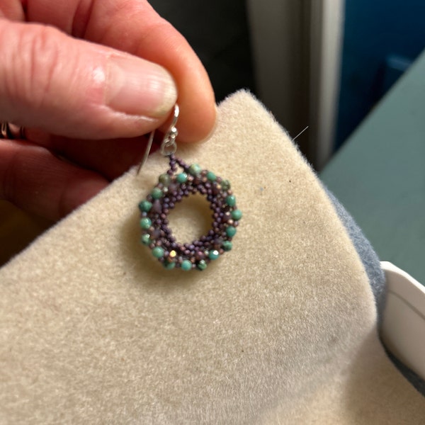 Hoop Earrings Tutorial, Bead Earrings Pattern, Seed Bead Tutorial~pearl ...