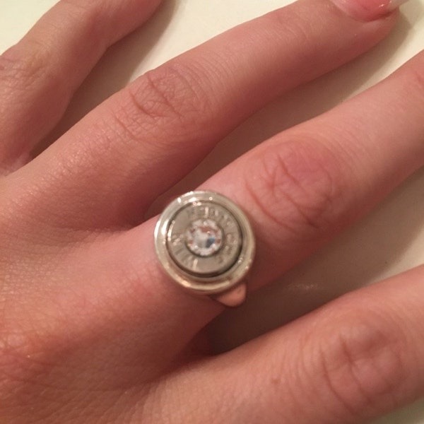 Bullet Ring / 9mm Sterling Inlaid Bullet Ring WIN-9MM-N/B-INR ...