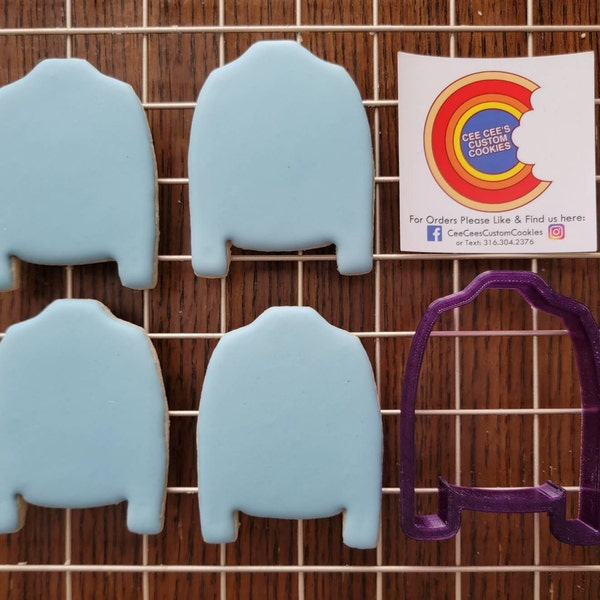 Jean Jacket or Denim Jacket Cookie Cutter and Fondant Cutter and Clay ...