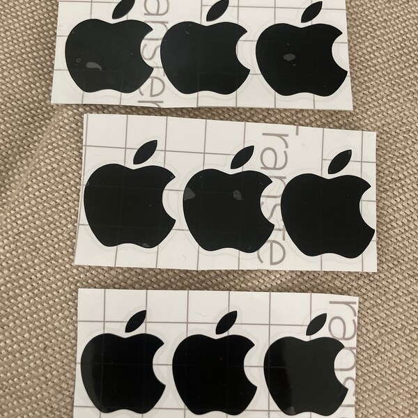 Custom Color and Glitter Sparkle Apple Logo Decal Sticker for Iphone ...