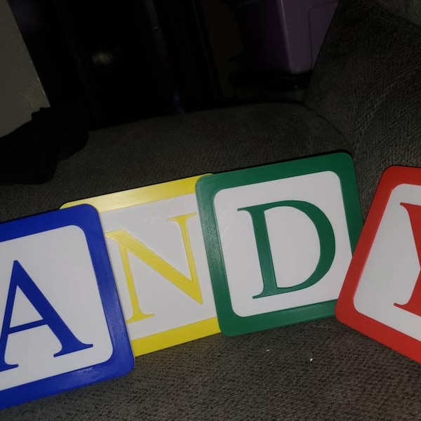 3D Printed Letter Blocks: Toy Story Nursery Decor, Baby Shower Gift - Etsy