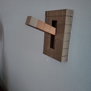 Minecraft-inspired Lever Triple Light Switch Plate | Etsy