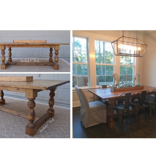 5 X 29 Hard Pine Kitchen Table Legs, Farm Table Legs, Dining Table ...