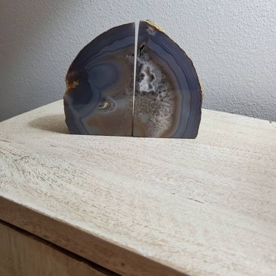 Geode Book End Natural Agate Bookend Pair 1 to 3 Lb Geode Bookend Home ...