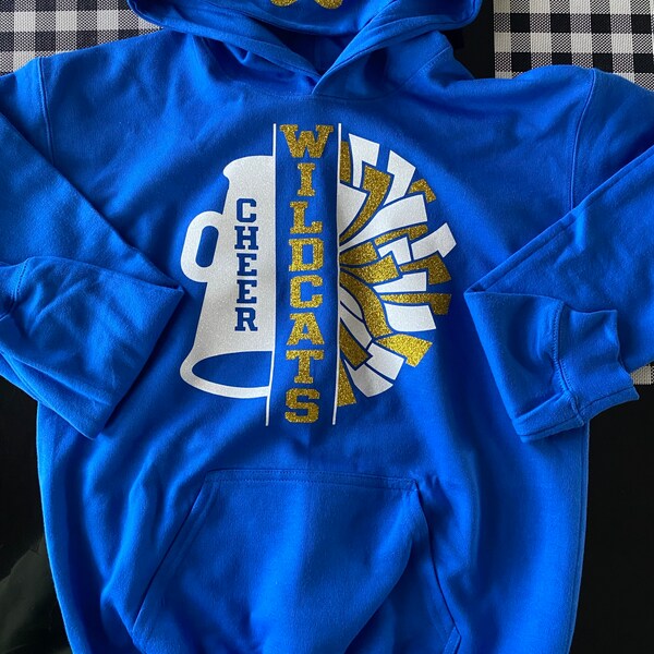 Cheer Hoodie | Glitter Cheer Hoodie | Youth or Adult | Cheer Bling ...
