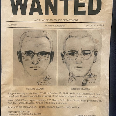 Zodiac Serial Killer Wanted Poster - Etsy