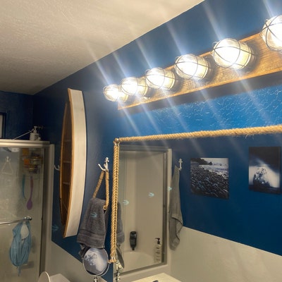 The SEA CAPTAIN Nautical Beach Vanity Light - Etsy