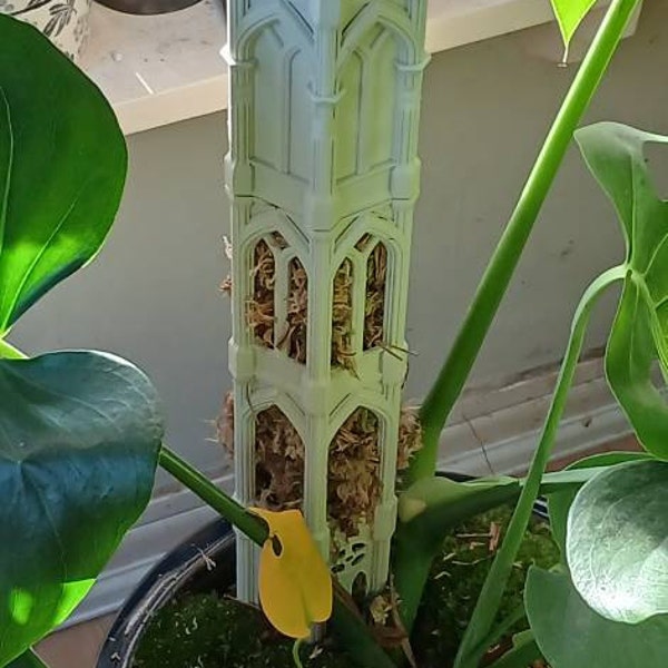 Gothic Tower Stackable Moss Pole Stls for 3D Printing, Plant Totem ...